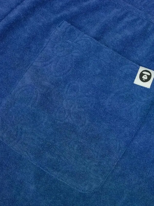 AAPE BY *A BATHING APE Moonface Floral-pattern Textured Shorts - Blue