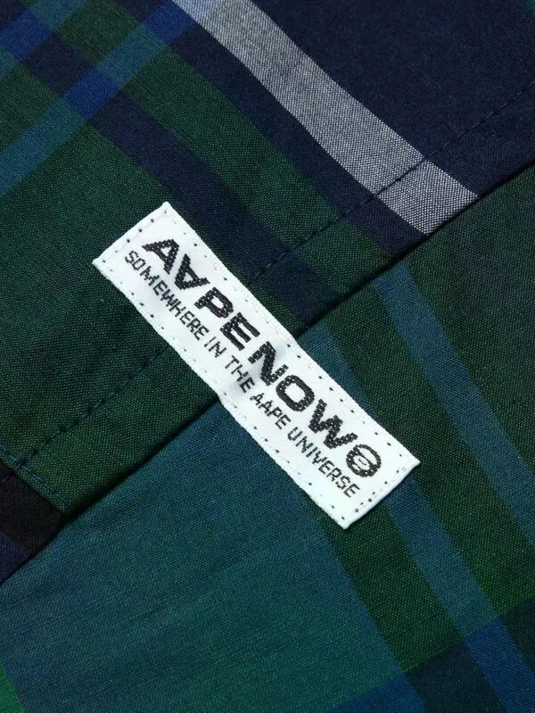 AAPE BY *A BATHING APE Moonface-patch Plaid Shirt