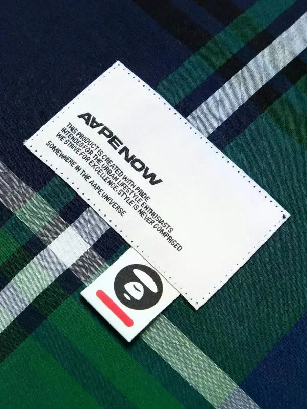 AAPE BY *A BATHING APE Moonface-patch Plaid Shirt