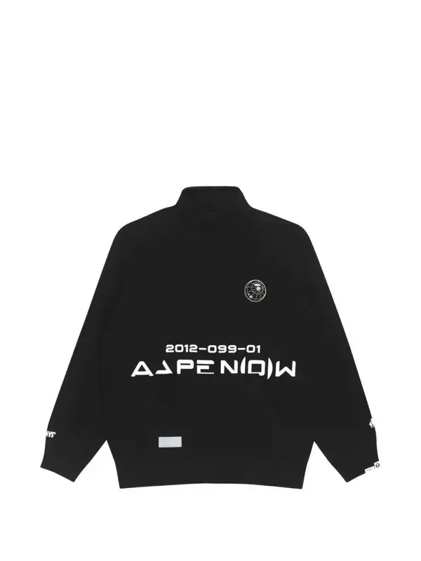 AAPE BY *A BATHING APE Globe Logo Sweatshirt - Black