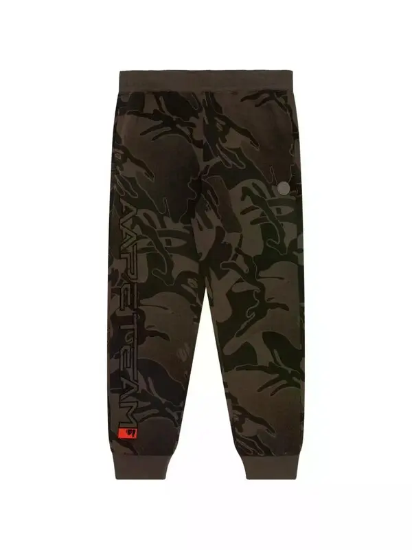 AAPE BY *A BATHING APE Moonface-patch Camo Track Pants