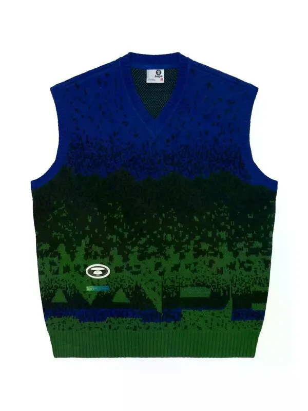 AAPE BY *A BATHING APE Intarsia-knit Vest
