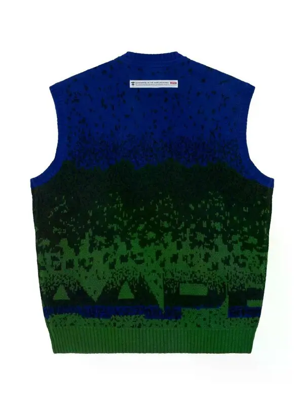 AAPE BY *A BATHING APE Intarsia-knit Vest
