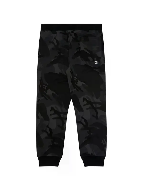 AAPE BY *A BATHING APE Moonface-patch Camo Track Pants - Black