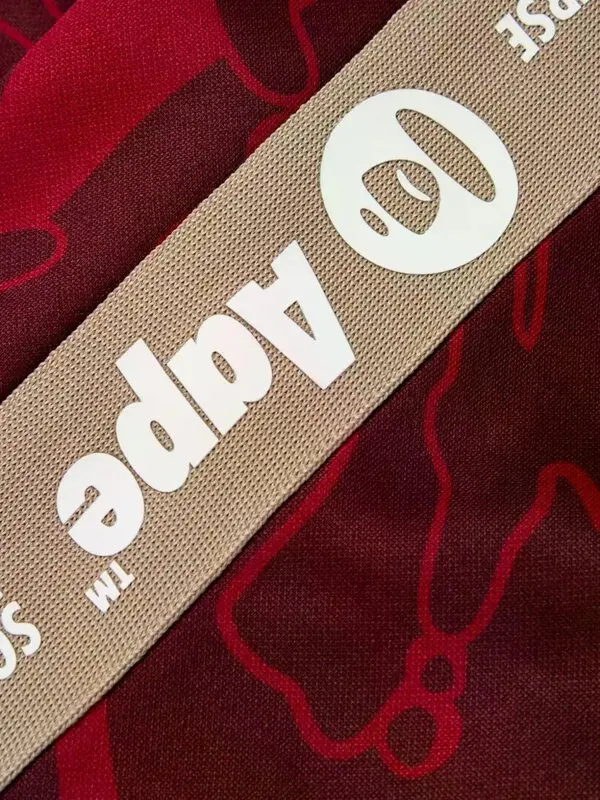 AAPE BY *A BATHING APE Moonface Camouflage Track Pants - Red
