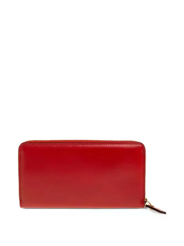 Versace Medallion Zip Wallet - Red