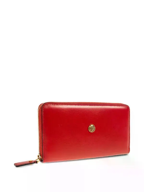 Versace Medallion Zip Wallet - Red