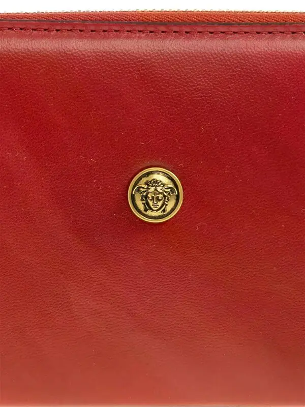 Versace Medallion Zip Wallet - Red