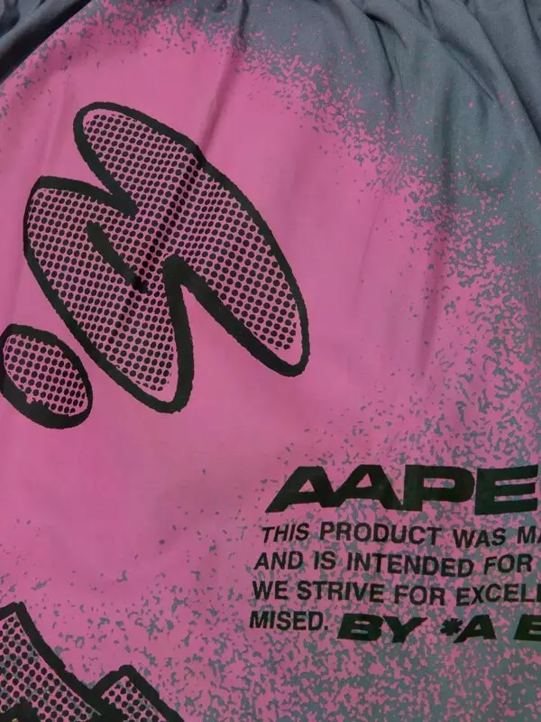 AAPE BY *A BATHING APE Moonface Graffiti-printed Boxers - Grey