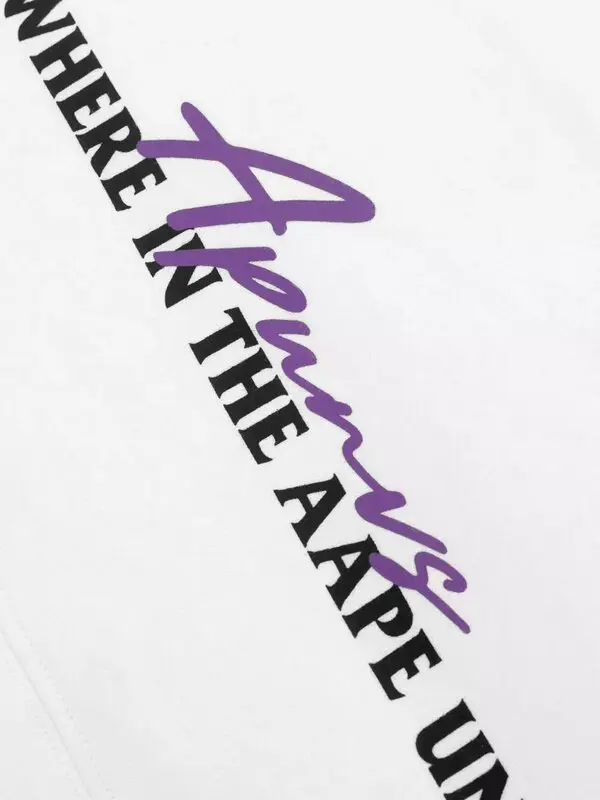 AAPE BY *A BATHING APE Half-zip Hoodie - White