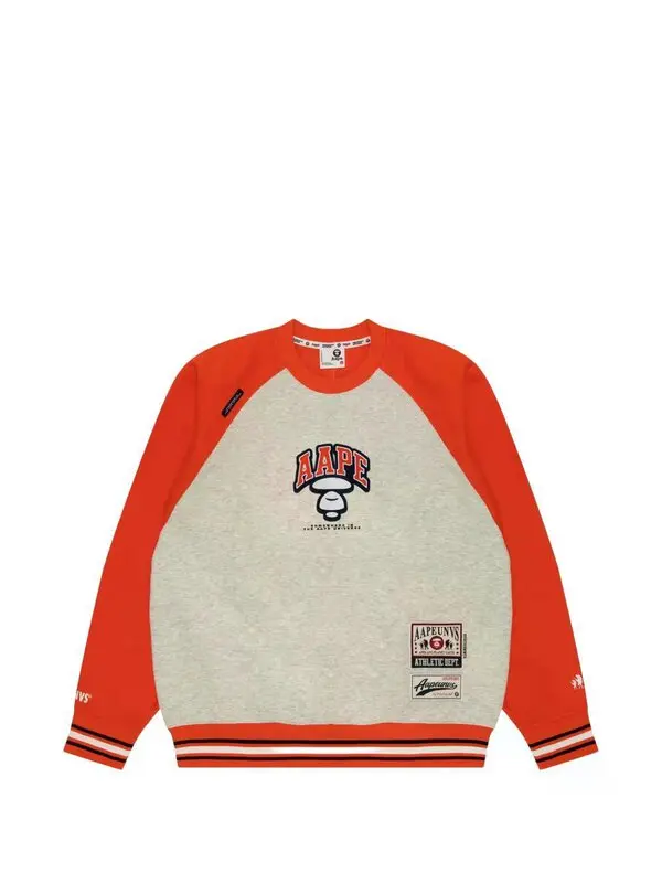 AAPE BY *A BATHING APE Moonface Patch-embellishments Sweatshirt - Orange