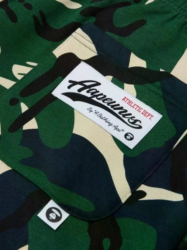 AAPE BY *A BATHING APE Moonface Camouflage Track Pants - Green
