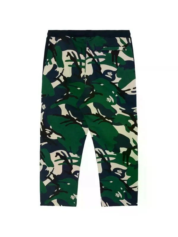 AAPE BY *A BATHING APE Moonface-patch Camouflage Track Pants - Green