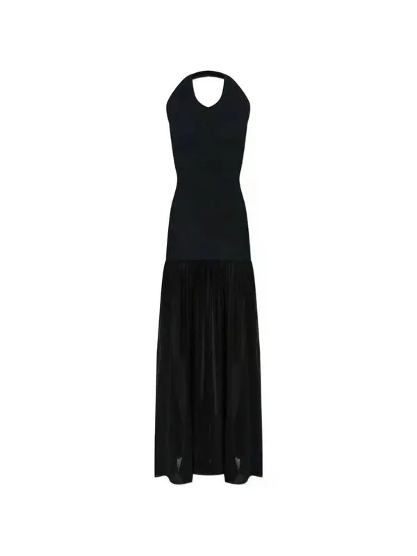 Hunza G Nancy Georgette Skirt Dress - Black