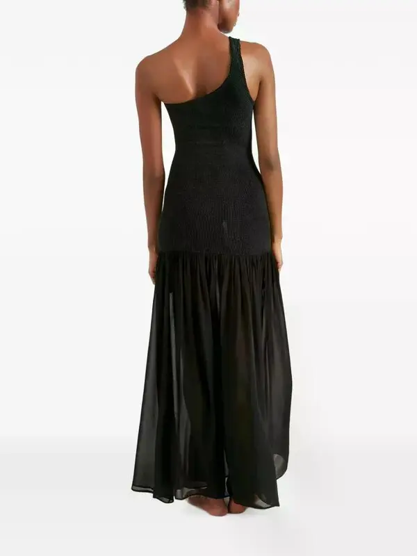 Hunza G Nancy Georgette Skirt Dress - Black