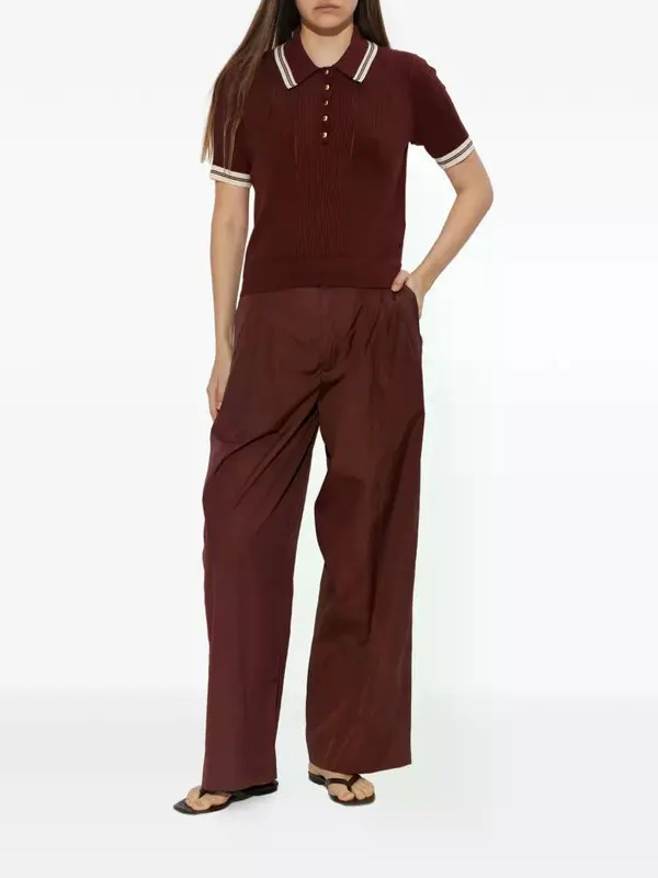 Rag & Bone Laurie Polo Shirt - Red