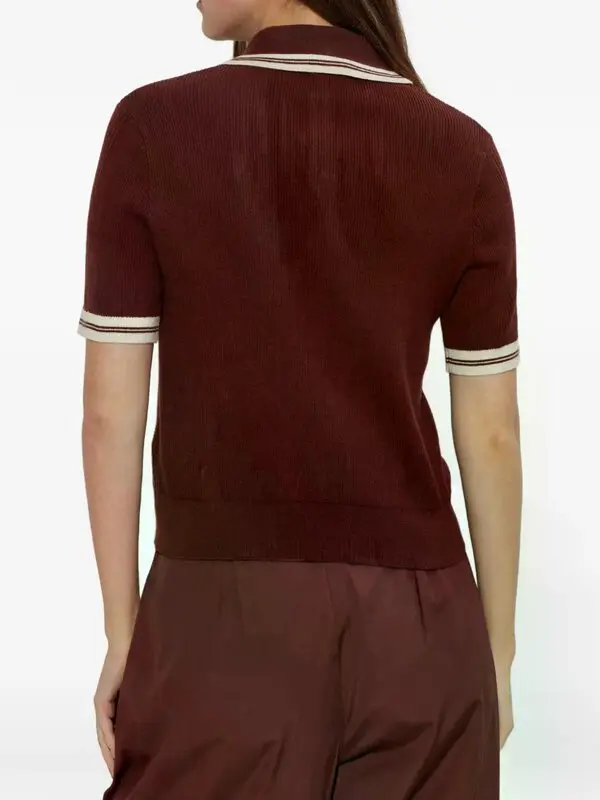 Rag & Bone Laurie Polo Shirt - Red