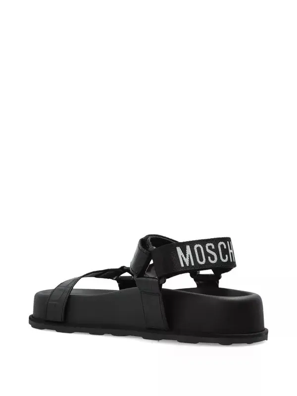 Moschino Crocodile-embossed Flatform Sandals