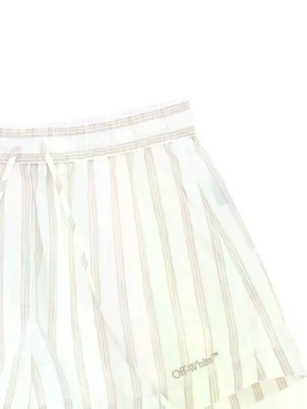 Off-White Striped Shorts - White
