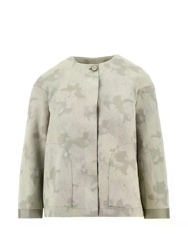 Emporio Armani Camouflage-print Jacket - Grey