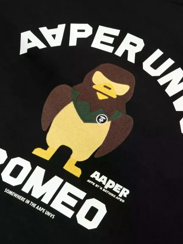 AAPE BY *A BATHING APE Graphic Crew Neck T-shirt - Black