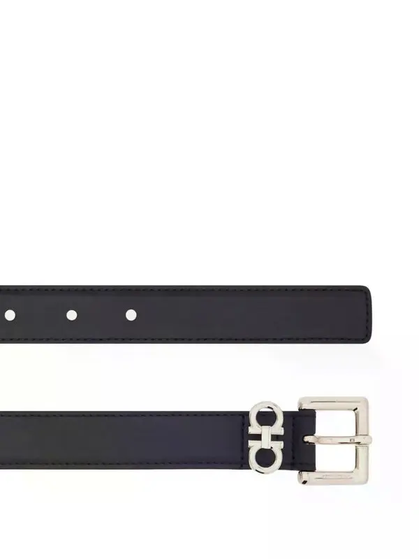FERRAGAMO Gancini Buckle Leather Belt