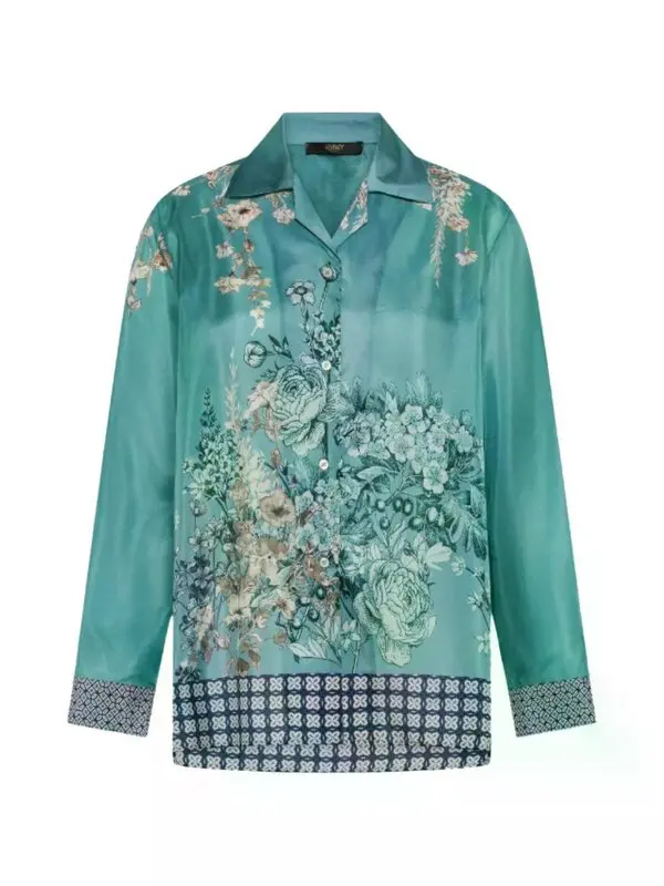 Seventy Floral Print Shirt - Blue