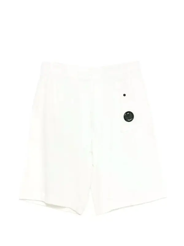 C.P. COMPANY Logo Patch Shorts - White