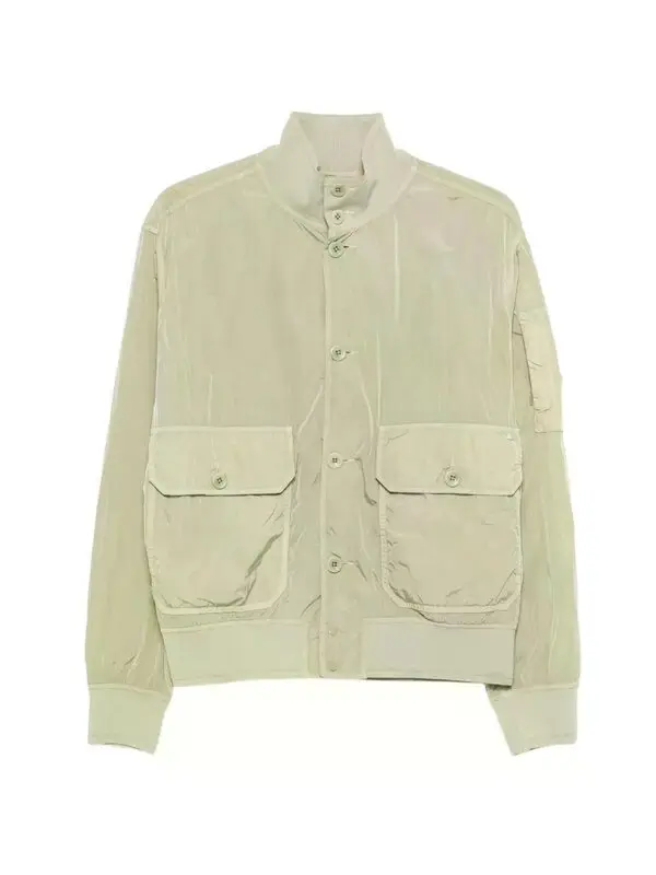 C.P. COMPANY Button-up Jacket With Lens Detail - Green