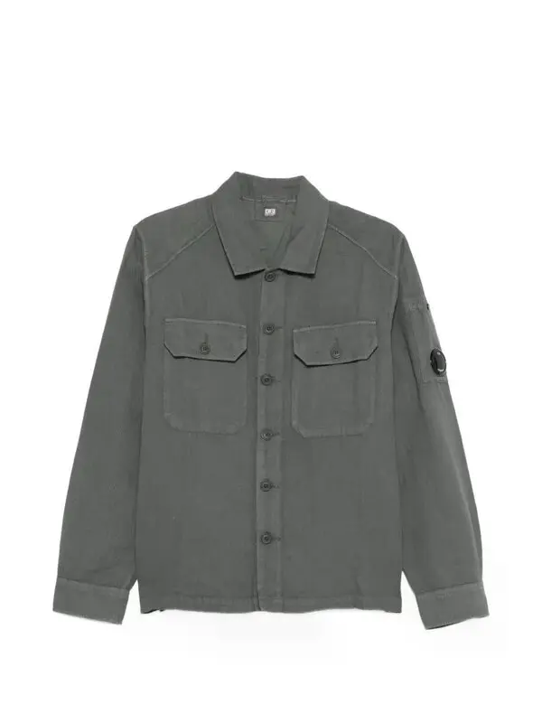 C.P. COMPANY Buttoned Flap-pocket Cotton Shirt - Grey