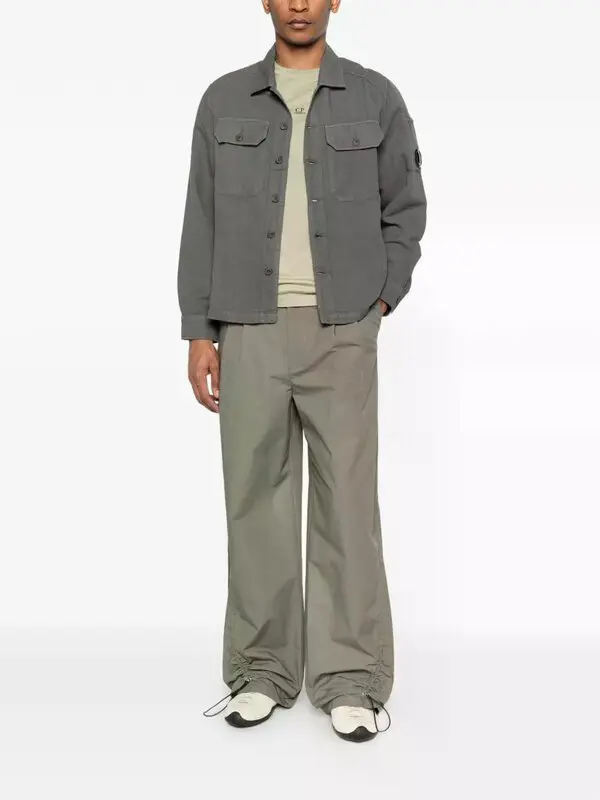 C.P. COMPANY Buttoned Flap-pocket Cotton Shirt - Grey