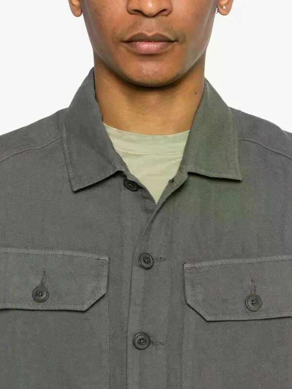 C.P. COMPANY Buttoned Flap-pocket Cotton Shirt - Grey