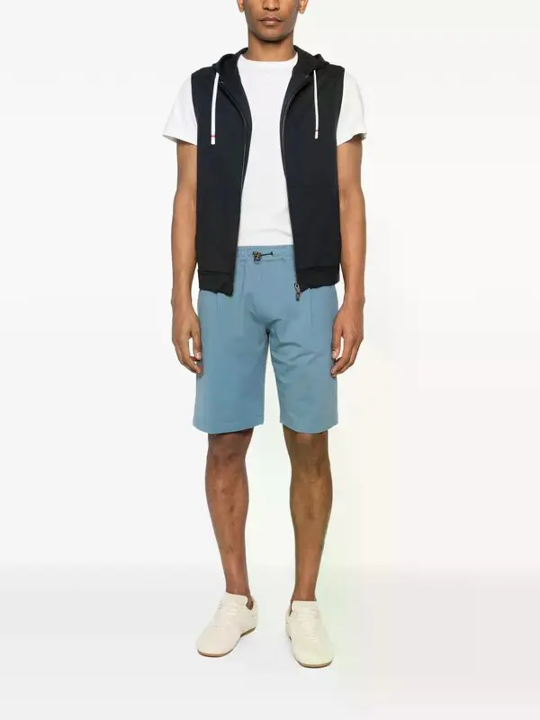 KIRED Zip-up Sleeveless Hoodie - Blue