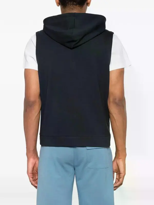 KIRED Zip-up Sleeveless Hoodie - Blue