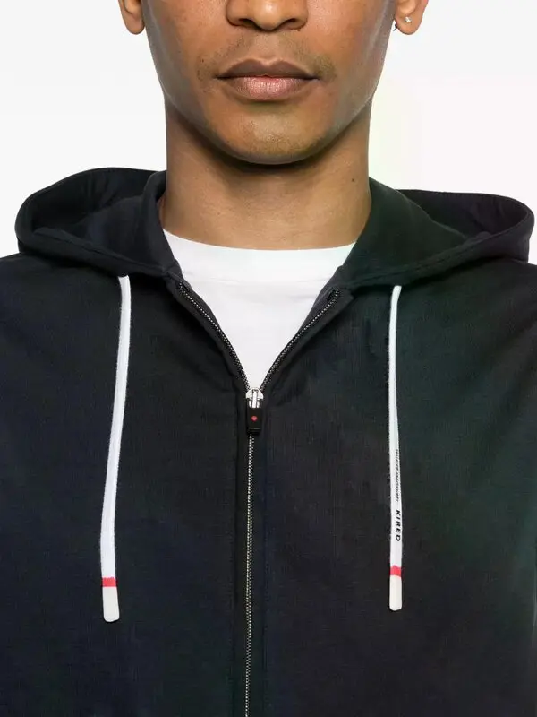 KIRED Zip-up Sleeveless Hoodie - Blue