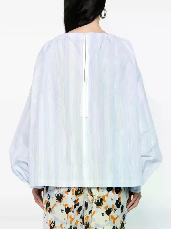 Marni Striped Long-sleeved Top - Blue