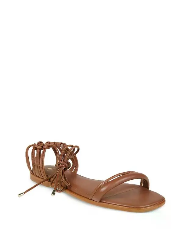 Patrizia Pepe Square Essential Fly Flat Sandals - Brown