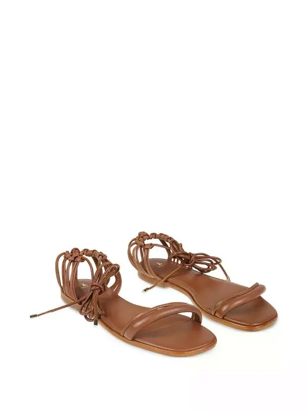 Patrizia Pepe Square Essential Fly Flat Sandals - Brown