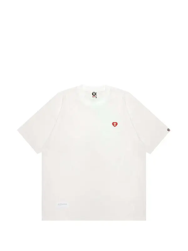 AAPE BY *A BATHING APE Moonface-heart-patch T-shirt