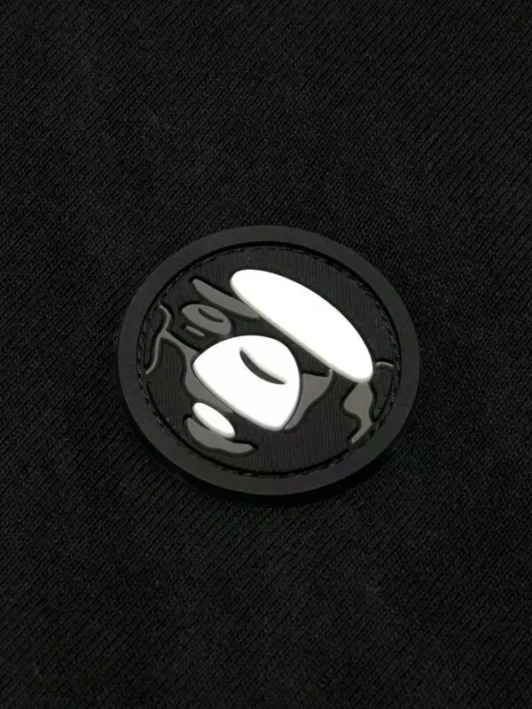 AAPE BY *A BATHING APE Moonface-patch T-shirt - Black