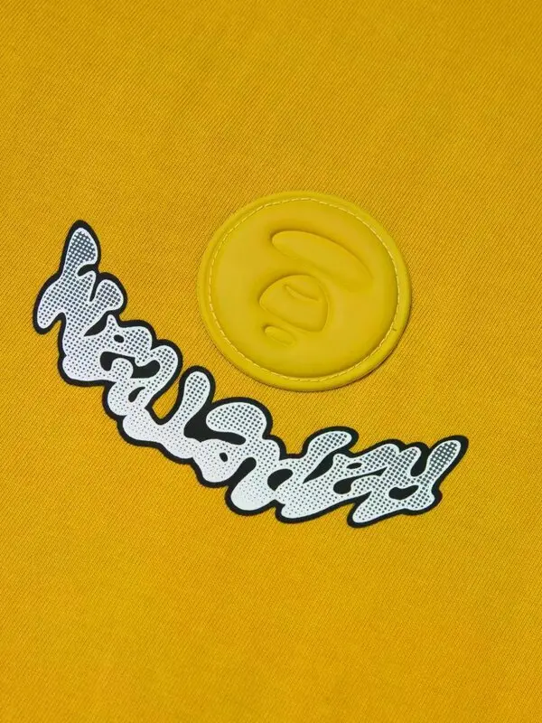 AAPE BY *A BATHING APE Moonface-patch T-shirt - Yellow