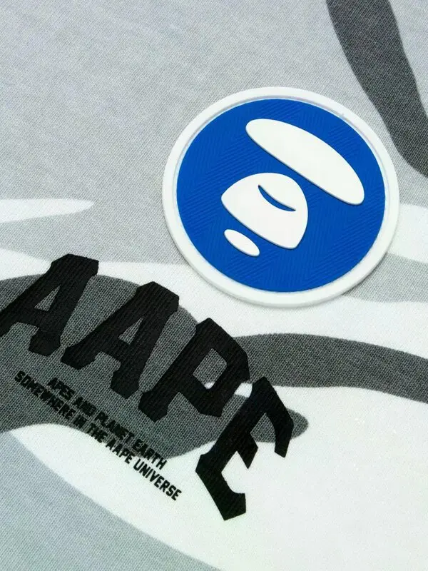 AAPE BY *A BATHING APE Logo-patch Panelled T-shirt