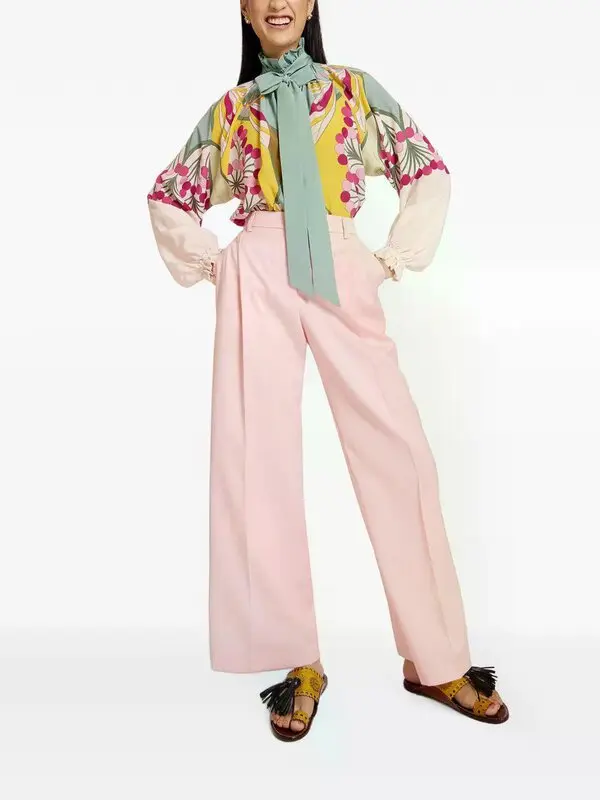 La DoubleJ Cerere Ruffled Pussy-bow Blouse - Pink