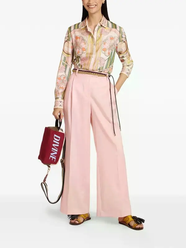 La DoubleJ Loose Fit Wool Satin Pants