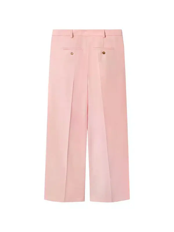 La DoubleJ Loose Fit Wool Satin Pants