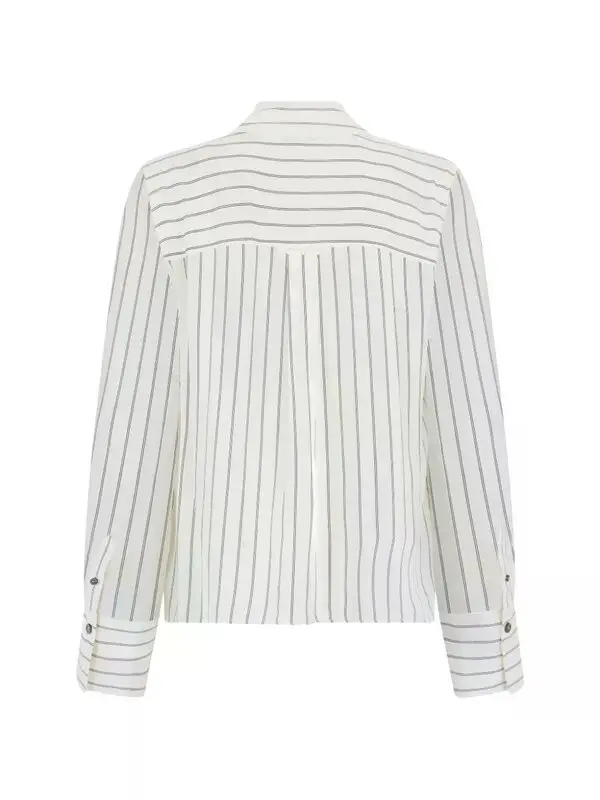 Veronica Beard Saku Striped Pocket Shirt