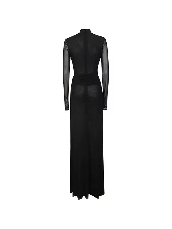 David Koma Floral-appliqué Maxi Dress - Black
