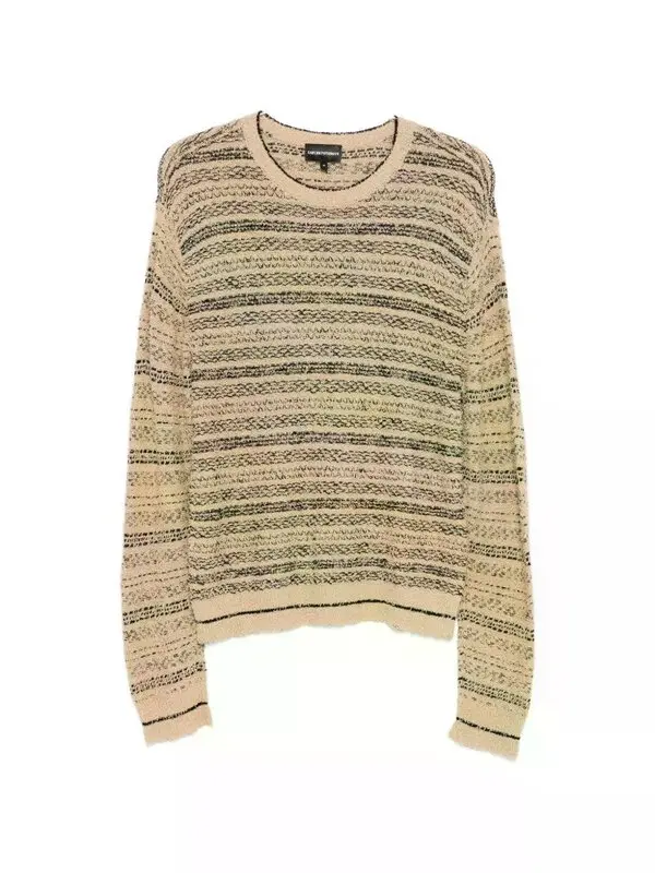 Emporio Armani Striped Sweater - Neutrals