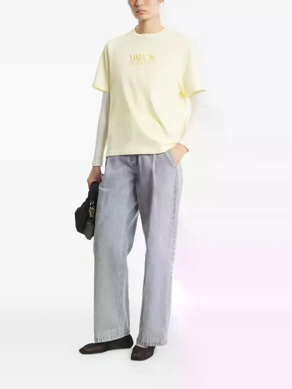 Maison Kitsuné Crew-neck T-shirt - Yellow