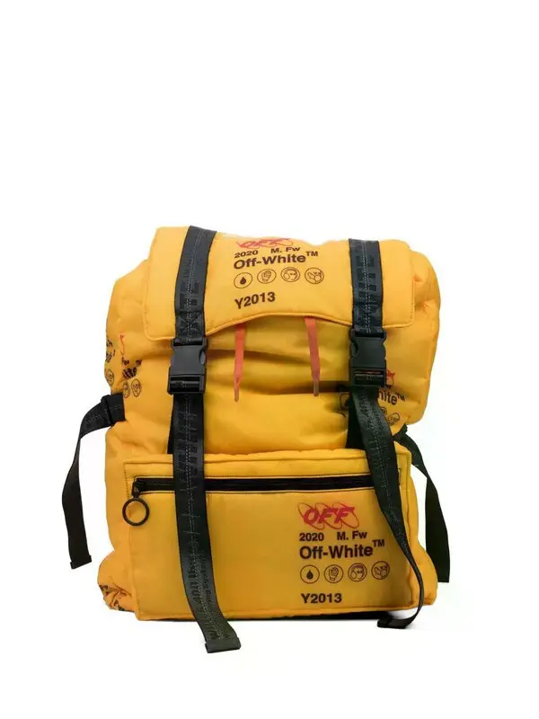 Off-White Logo-print Backpack - Yellow